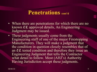 Firestopping info | PPT