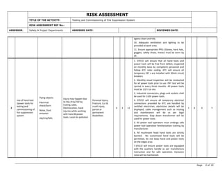 Fire Suppression System Risk assessment file | PPT