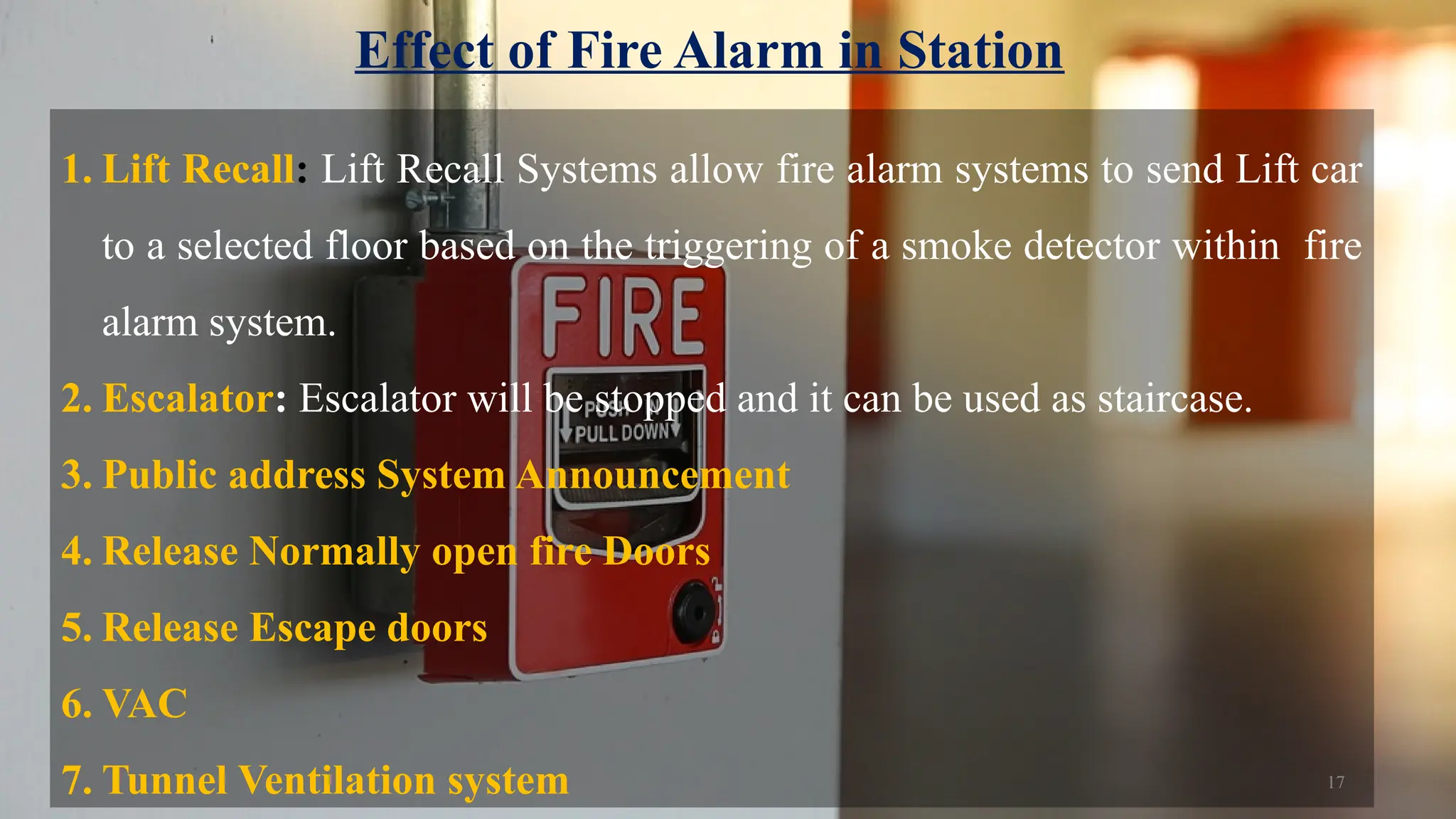 FIRE SYSTEM in Metro Systems knowledge based | PPTX