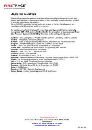 Firetrace Buses 1 | PDF