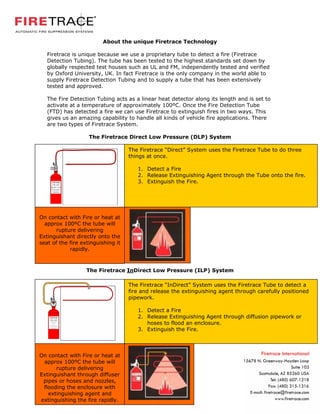 Firetrace Vehicle Protection 01 | PDF | Auto Safety Technologies | Auto ...