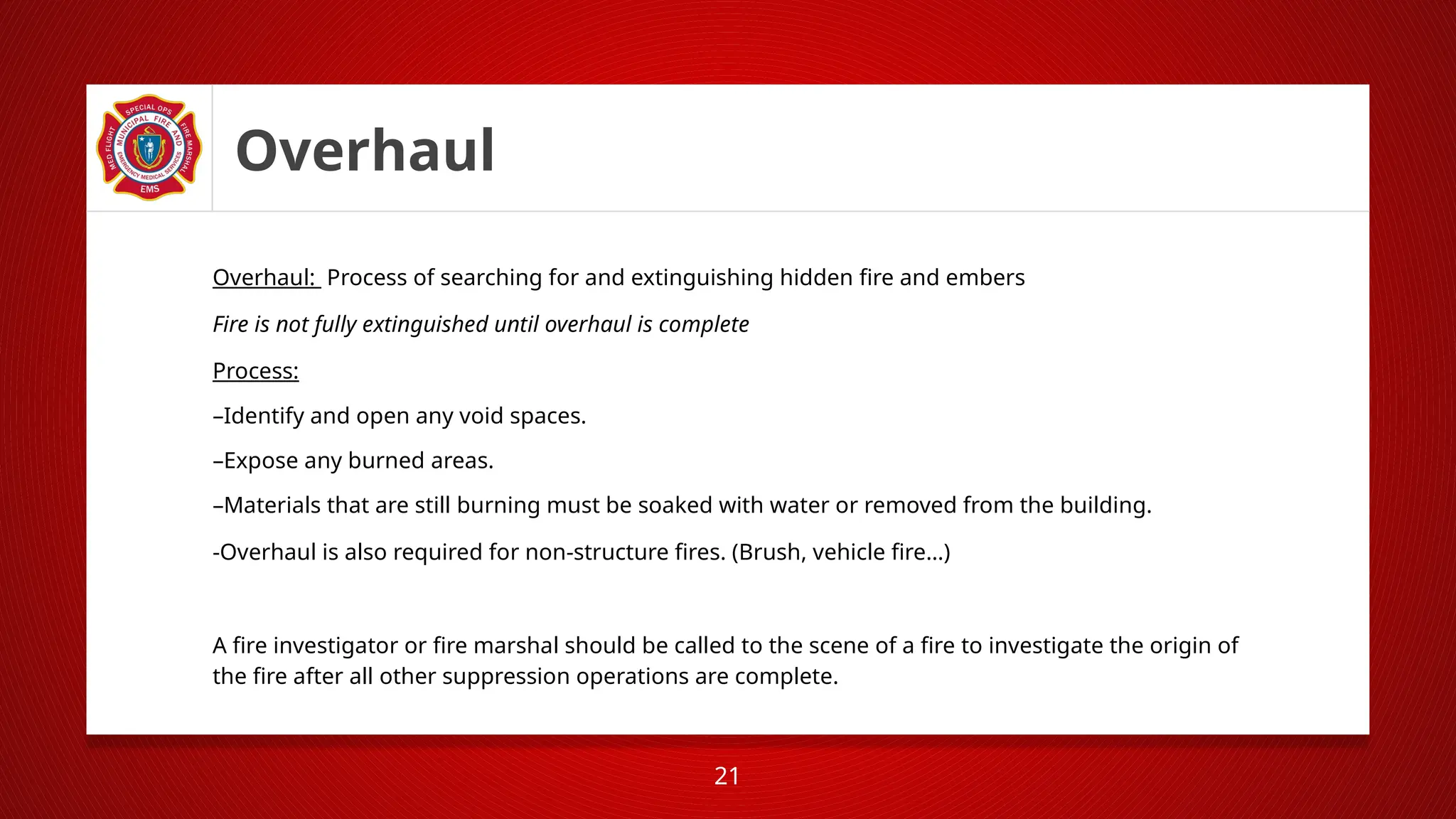 MFE Training Manual for FiveM Fire Departments | PPTX
