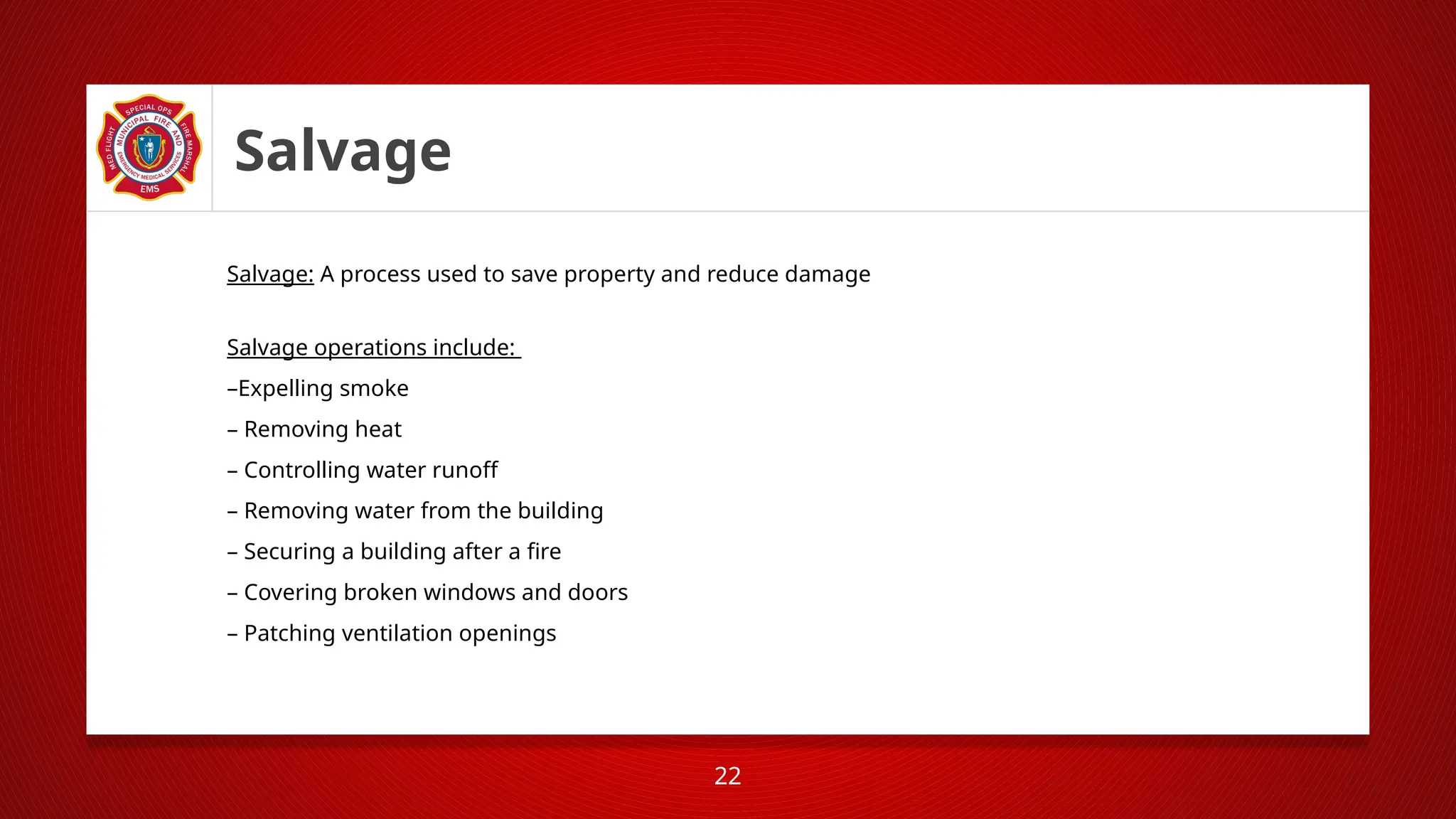 MFE Training Manual for FiveM Fire Departments | PPTX