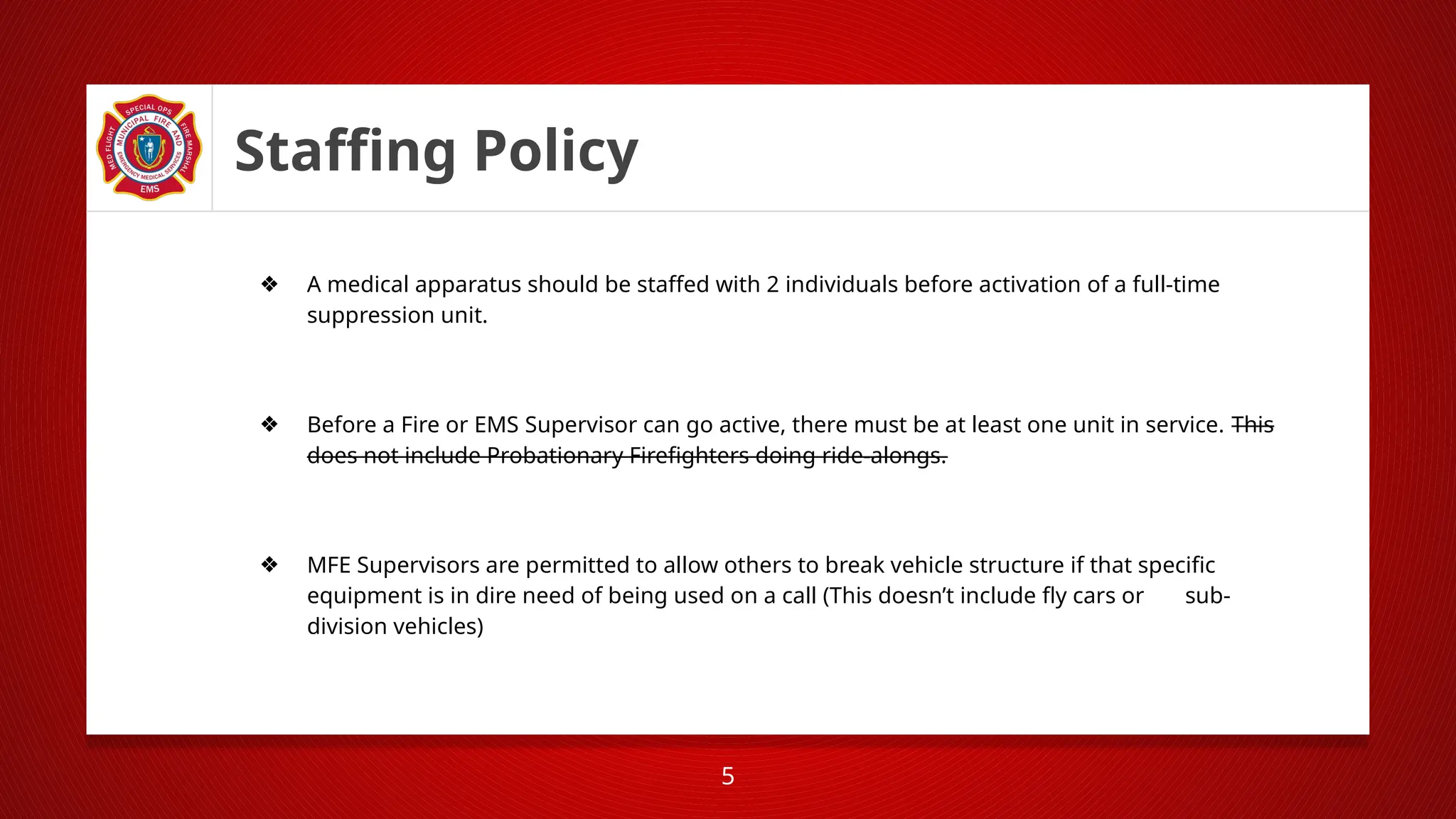 MFE Training Manual for FiveM Fire Departments | PPTX