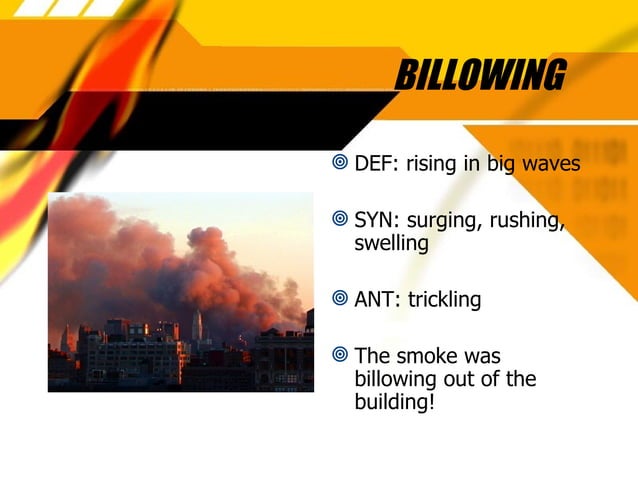 Vocabulary Words for "Fire" | PPT