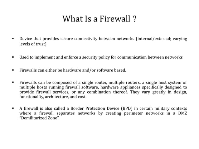 Firewall | PPTX