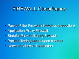 Network Security Through FIREWALL | PPT
