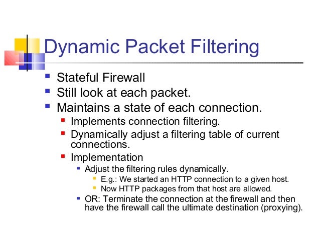 Firewall - Network Defense in Depth Firewalls