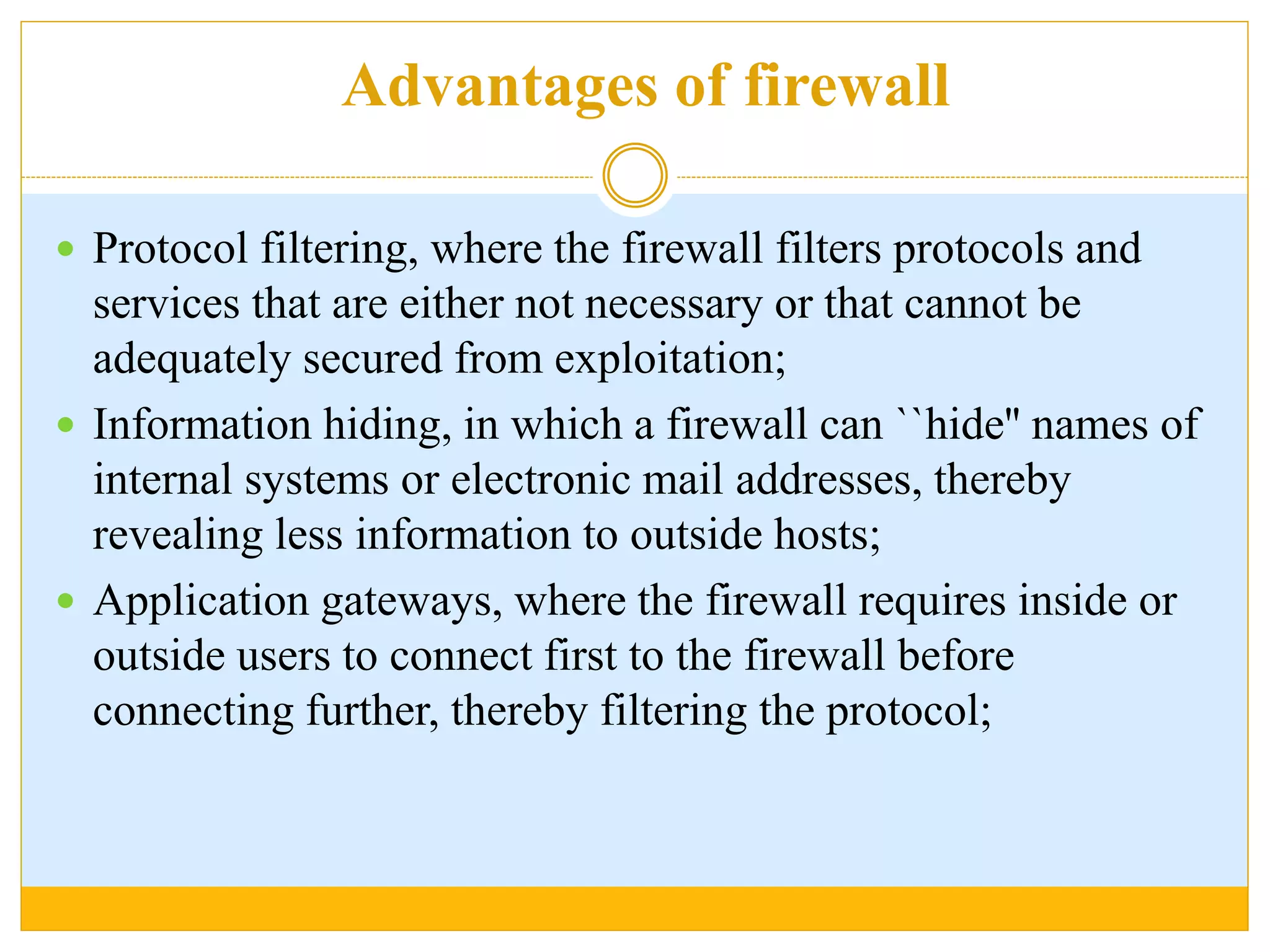 Firewall | PPTX | Computer Networking | Computing