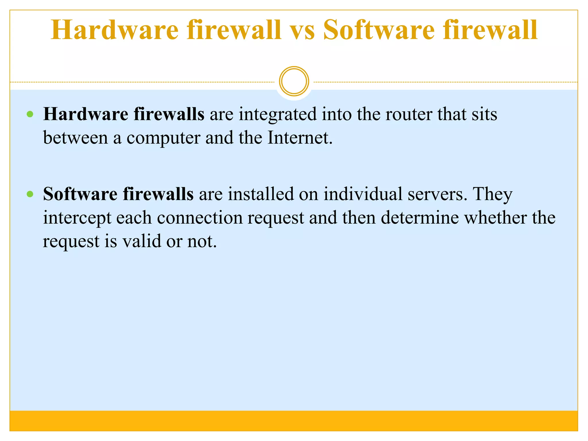 Firewall | PPTX | Computer Networking | Computing