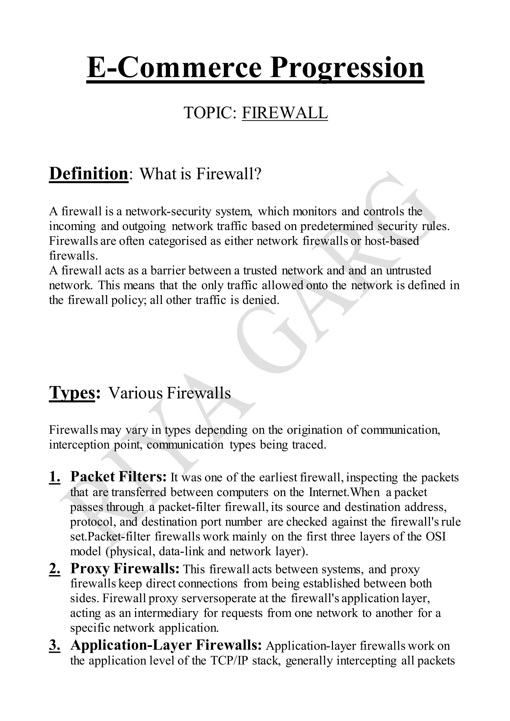Firewall | DOCX | Computer Networking | Computing