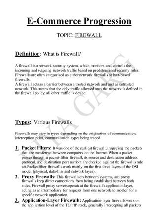 Firewall | DOCX | Computer Networking | Computing