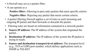 Firewall and its Types | PPTX