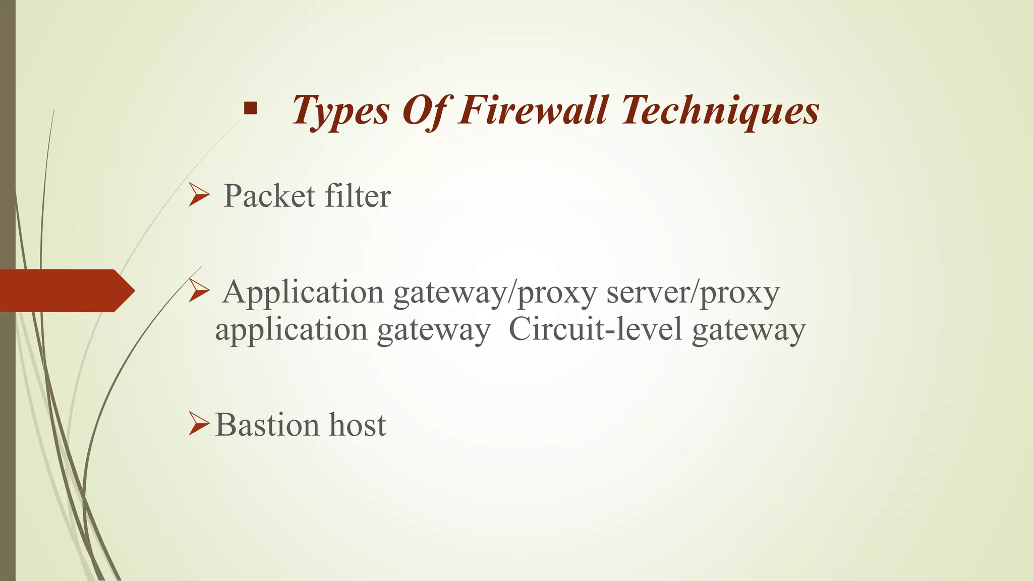 Firewall presentation | PPTX