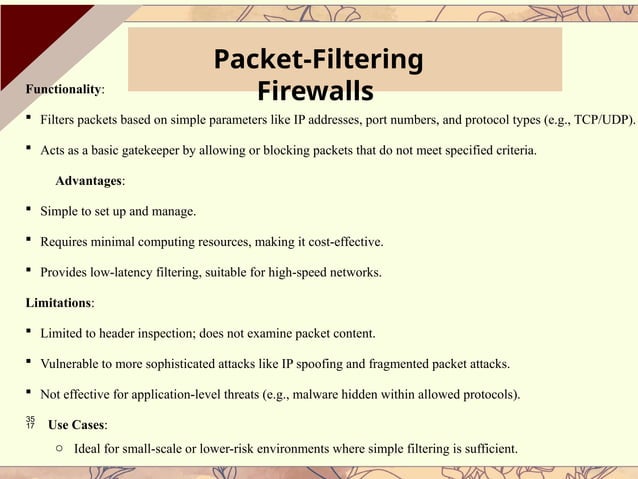 firewall filtering and communication domain | PPTX | Information and ...