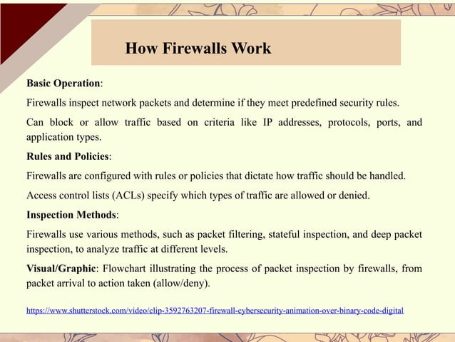 firewall filtering and communication domain | PPTX | Information and Network Security | Computing