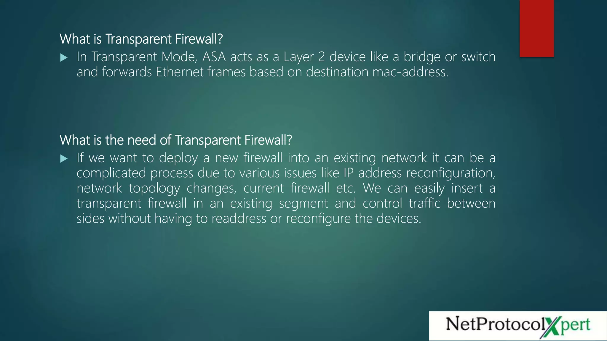 Firewall - Failover & Transparent Firewall | PPTX | Operating Systems ...