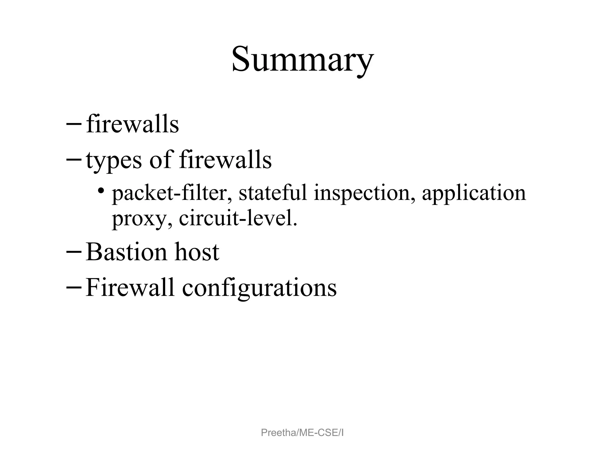 Firewall & its configurations | PPT