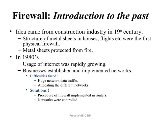 Firewall & its configurations | PPT