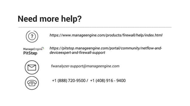 ManageEngine Firewall Analyzer training | PPTX