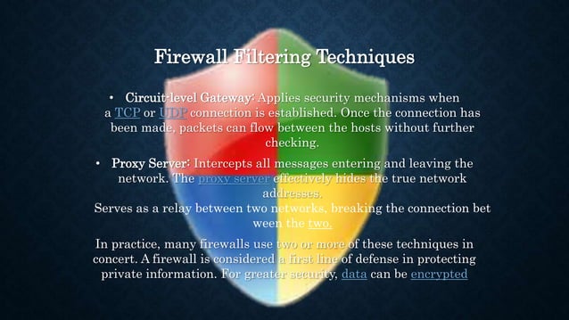 Firewall and its configuration | PPTX