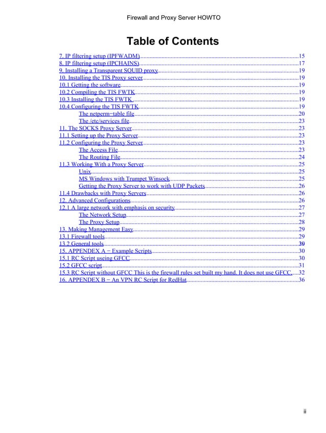 Firewall and proxy servers howto | PDF