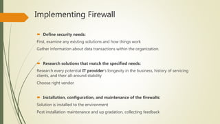 Firewall and vpn | PPTX