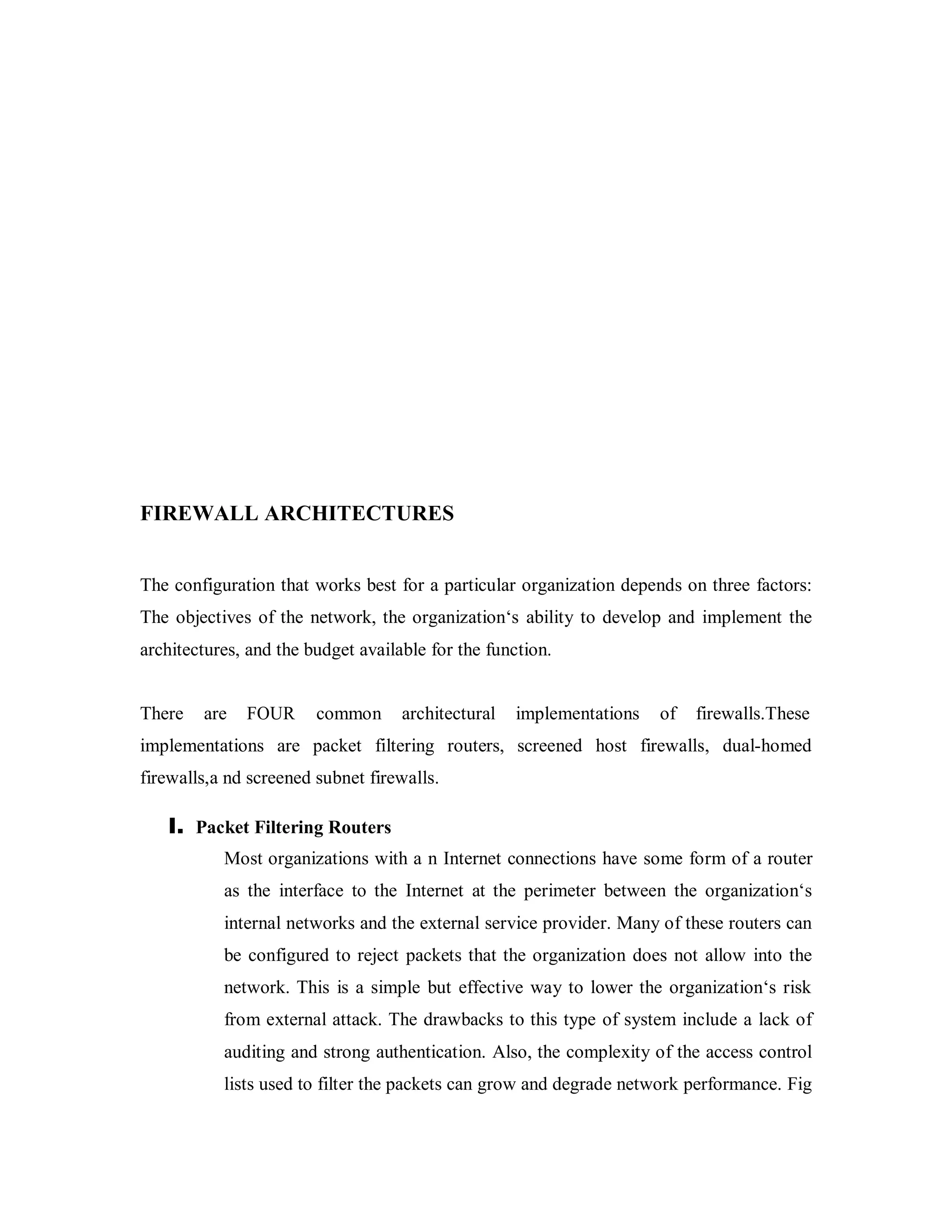 Firewall architectures | PDF
