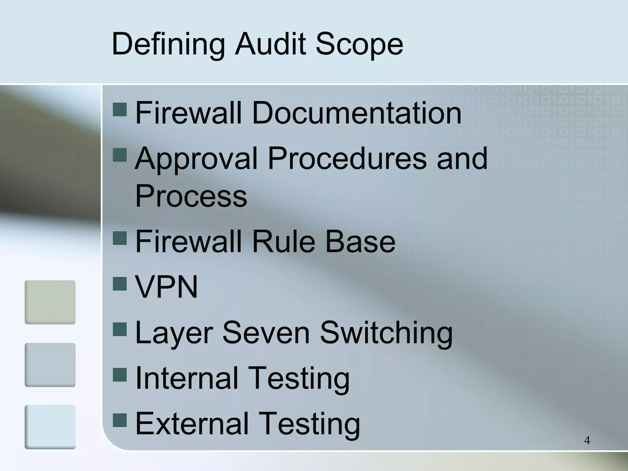 Firewall audit | PPT