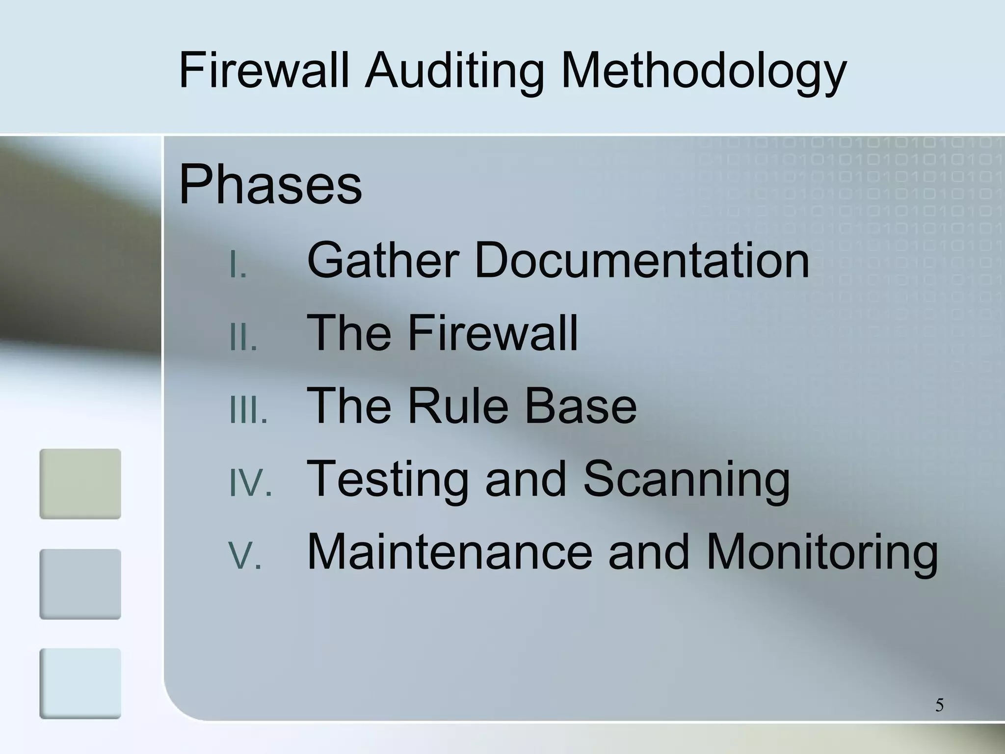 Firewall audit | PPT