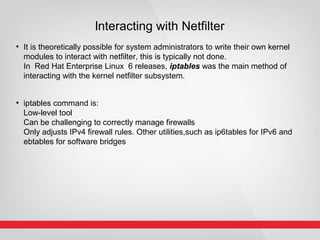 Firewalld : A New Interface to Your Netfilter Stack | PPT