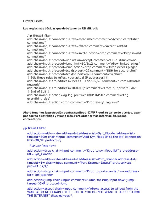 Firewall filters | PDF