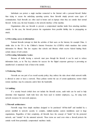 Firewall final (fire wall) | PDF