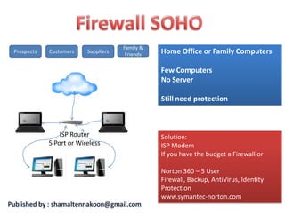 Firewall for a small medium business | PPT