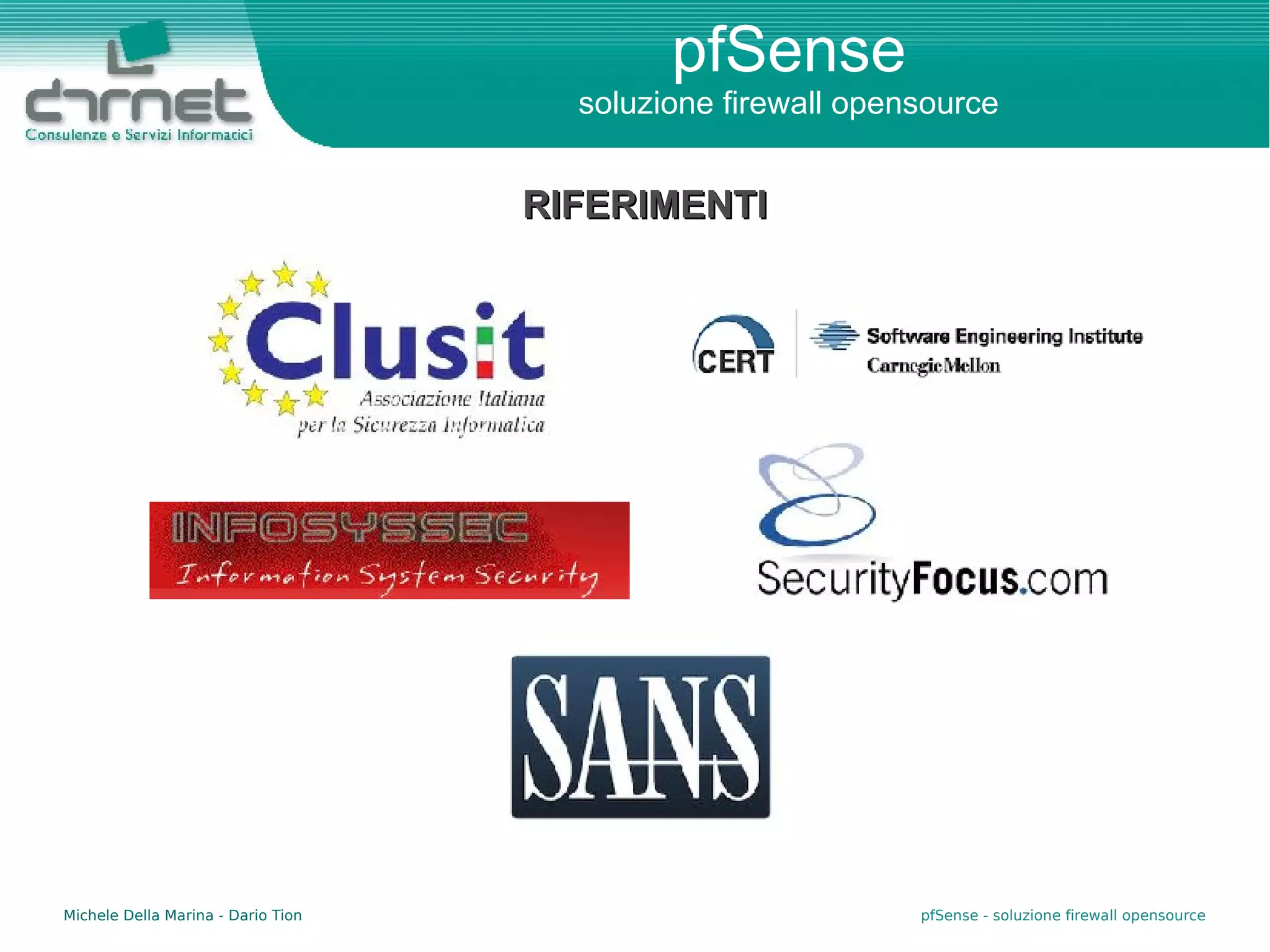 Seminario Ditedi pfSense - parte 1 | PDF | Computer Networking | Computing