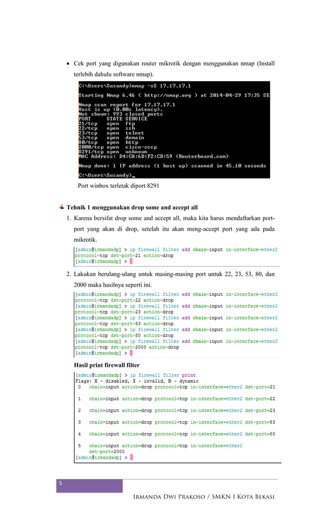 Firewall Mikrotik | PDF