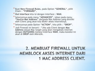 Firewall mikrotik | PPTX
