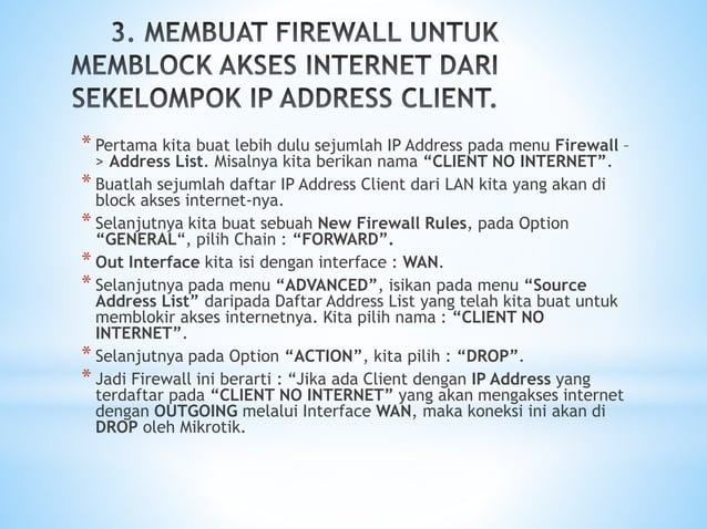 Firewall mikrotik | PPTX