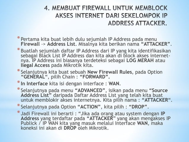 Firewall mikrotik | PPTX