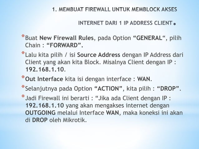 Firewall mikrotik | PPTX