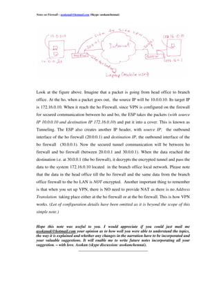 Firewall notes | PDF