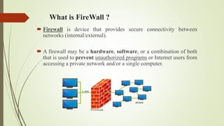 Firewall & packet filter new | PPTX | Computer Networking | Computing
