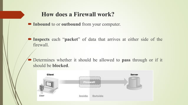 Firewall & packet filter new | PPTX | Computer Networking | Computing