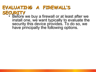 Firewall Penetration Testing | PPT | Internet | Computing