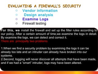 Firewall Penetration Testing | PPT | Internet | Computing