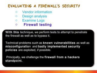 Firewall Penetration Testing | PPT | Internet | Computing