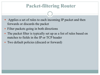 Firewall ppt | PPT