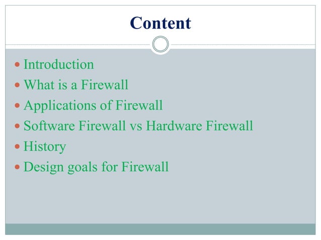 Firewall ppt | PPT