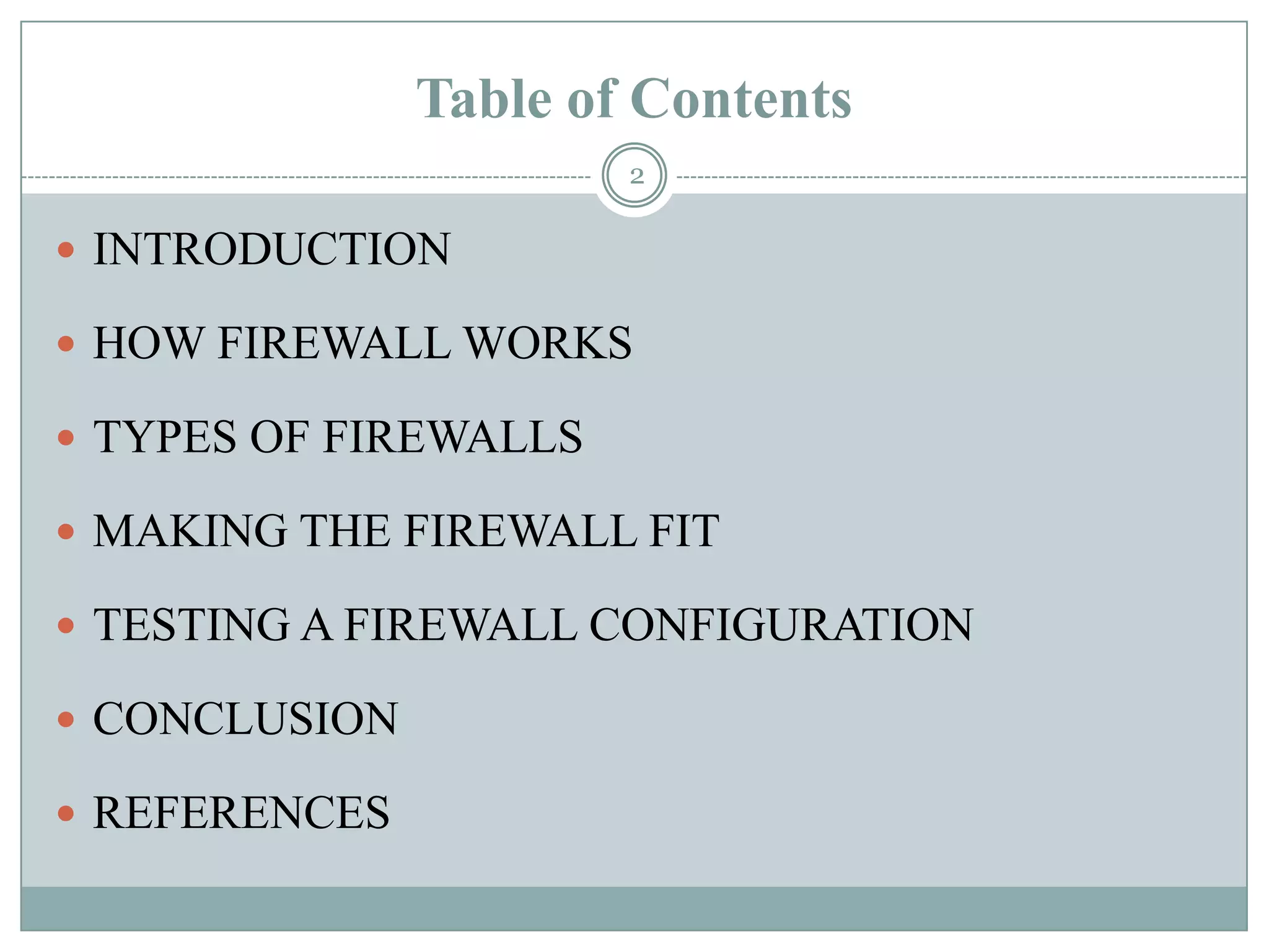 Firewall presentation | PPTX