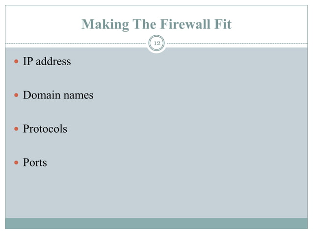 Firewall presentation | PPTX